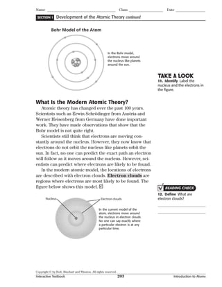 Interactive textbook ch. 11 introduction to atoms | PDF
