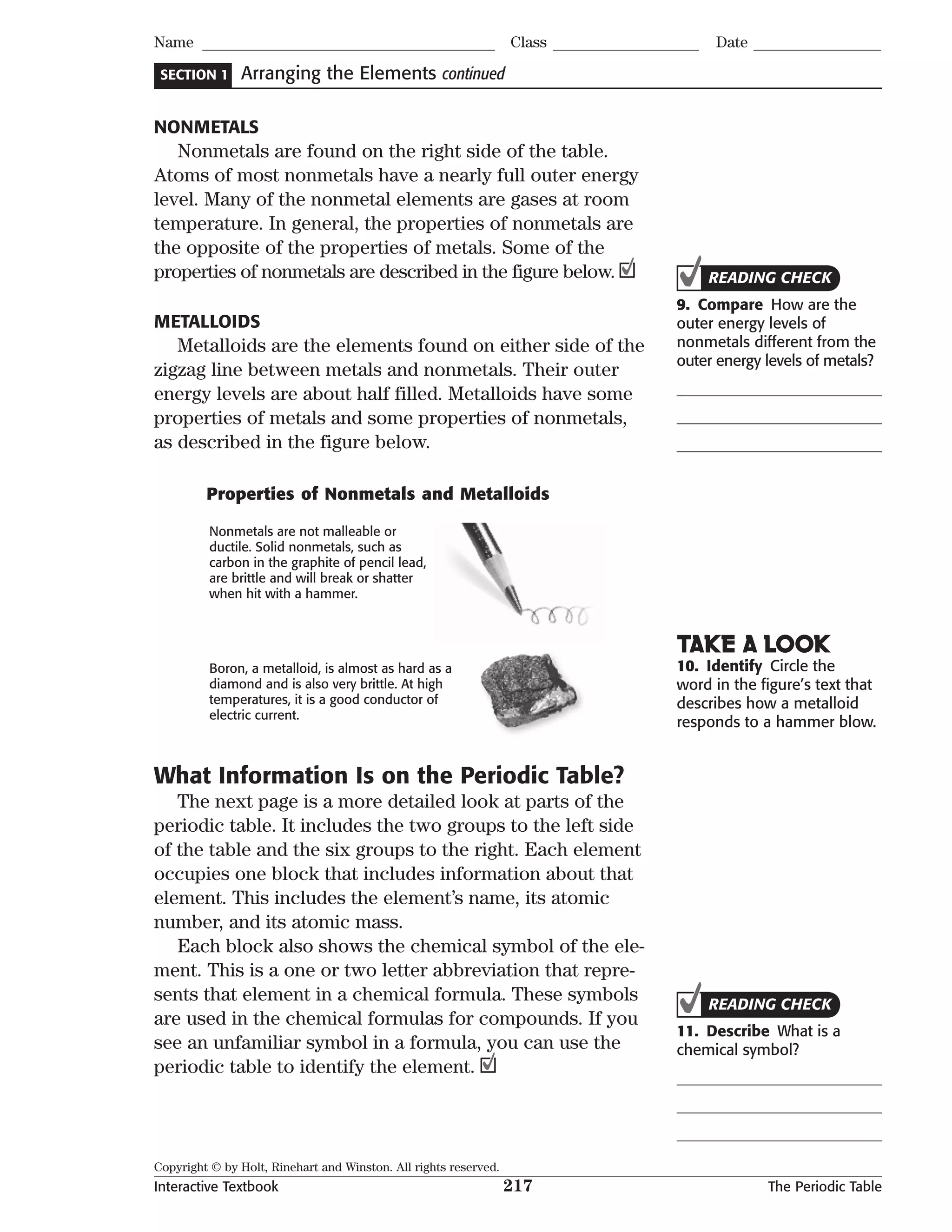 Interactive textbook ch. 12 periodic table | PDF
