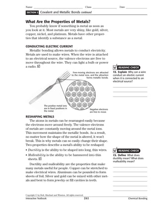 Interactive textbook ch. 13 chemical bonding | PDF