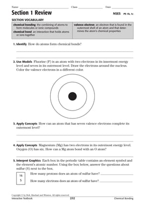 Interactive textbook ch. 13 chemical bonding | PDF