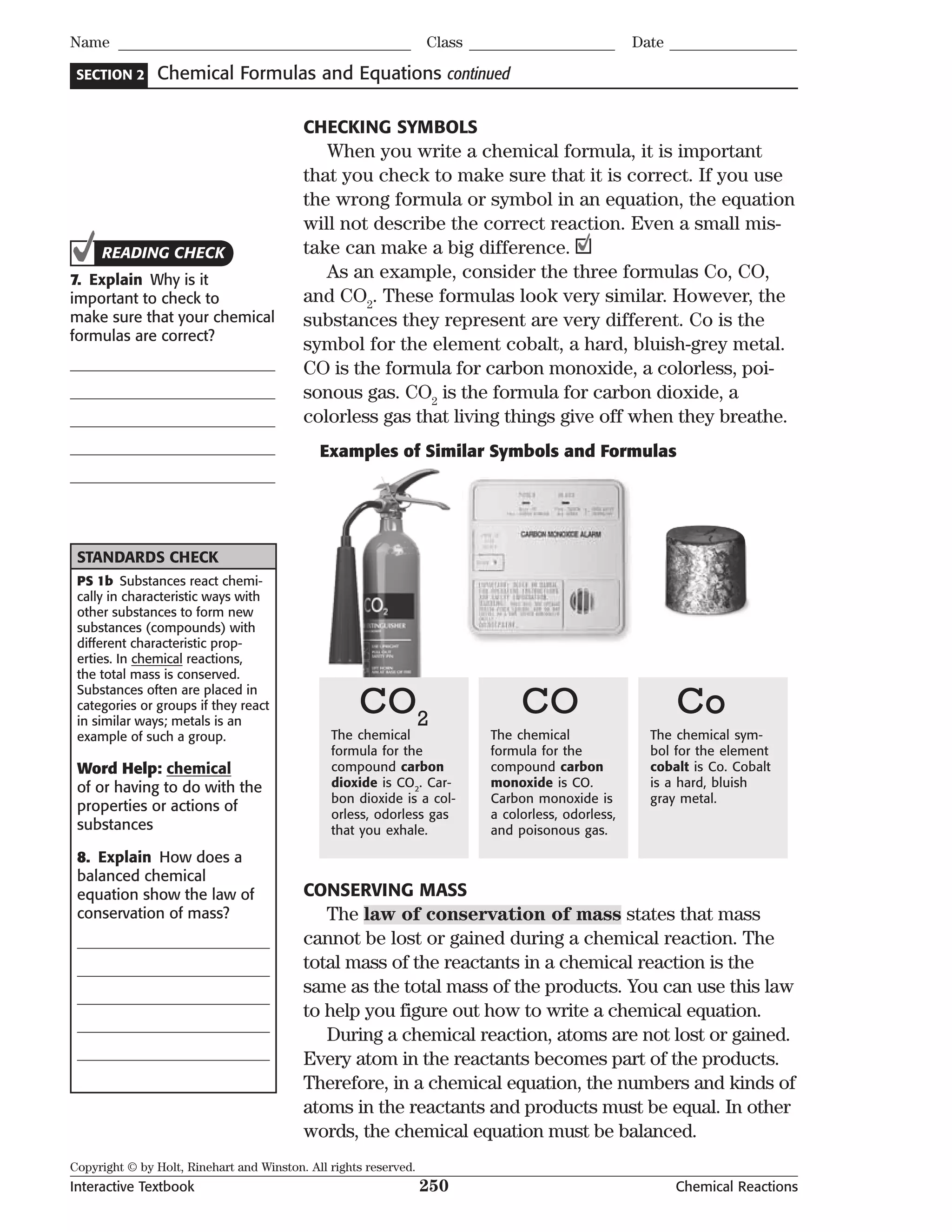 Interactive textbook ch. 14 chemical reactions | PDF