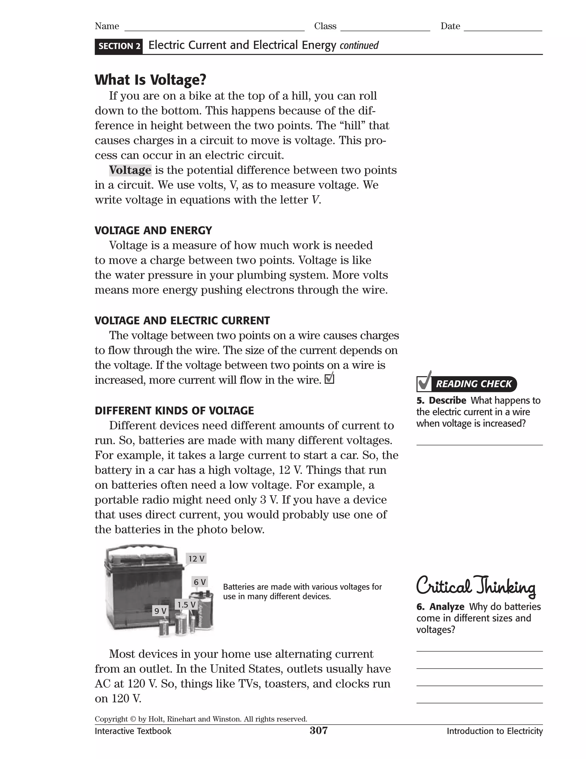 Interactive textbook ch. 17 introduction to electricity | PDF