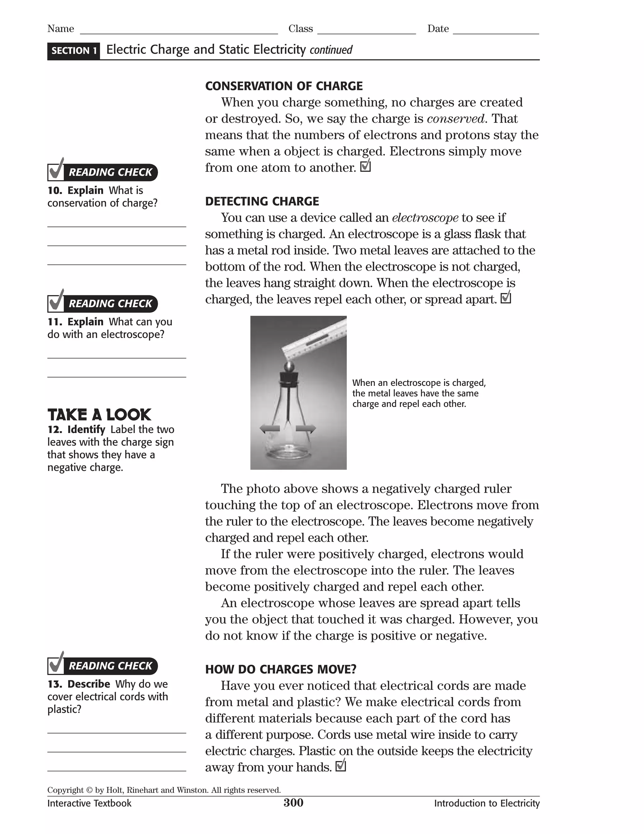 Interactive textbook ch. 17 introduction to electricity | PDF