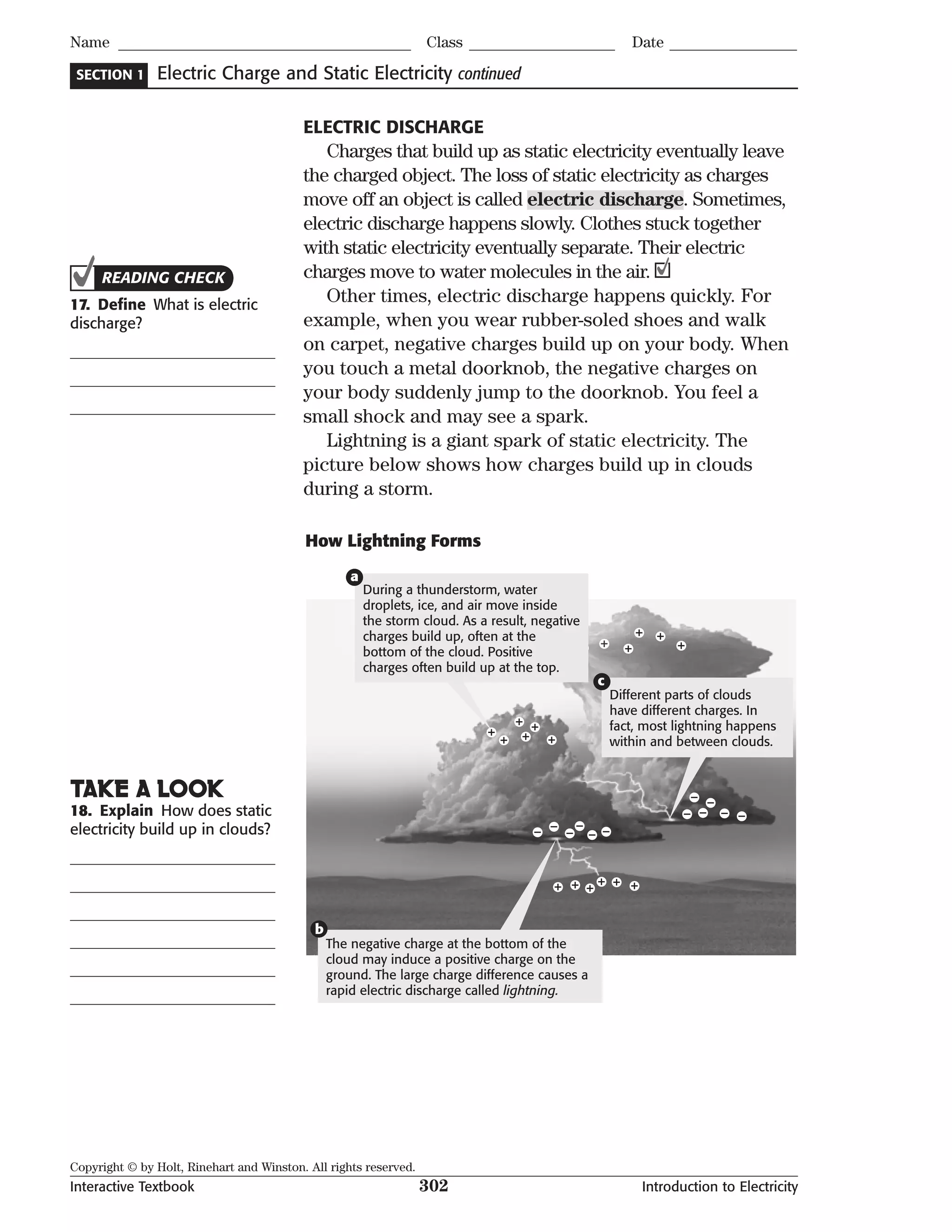 Interactive textbook ch. 17 introduction to electricity | PDF