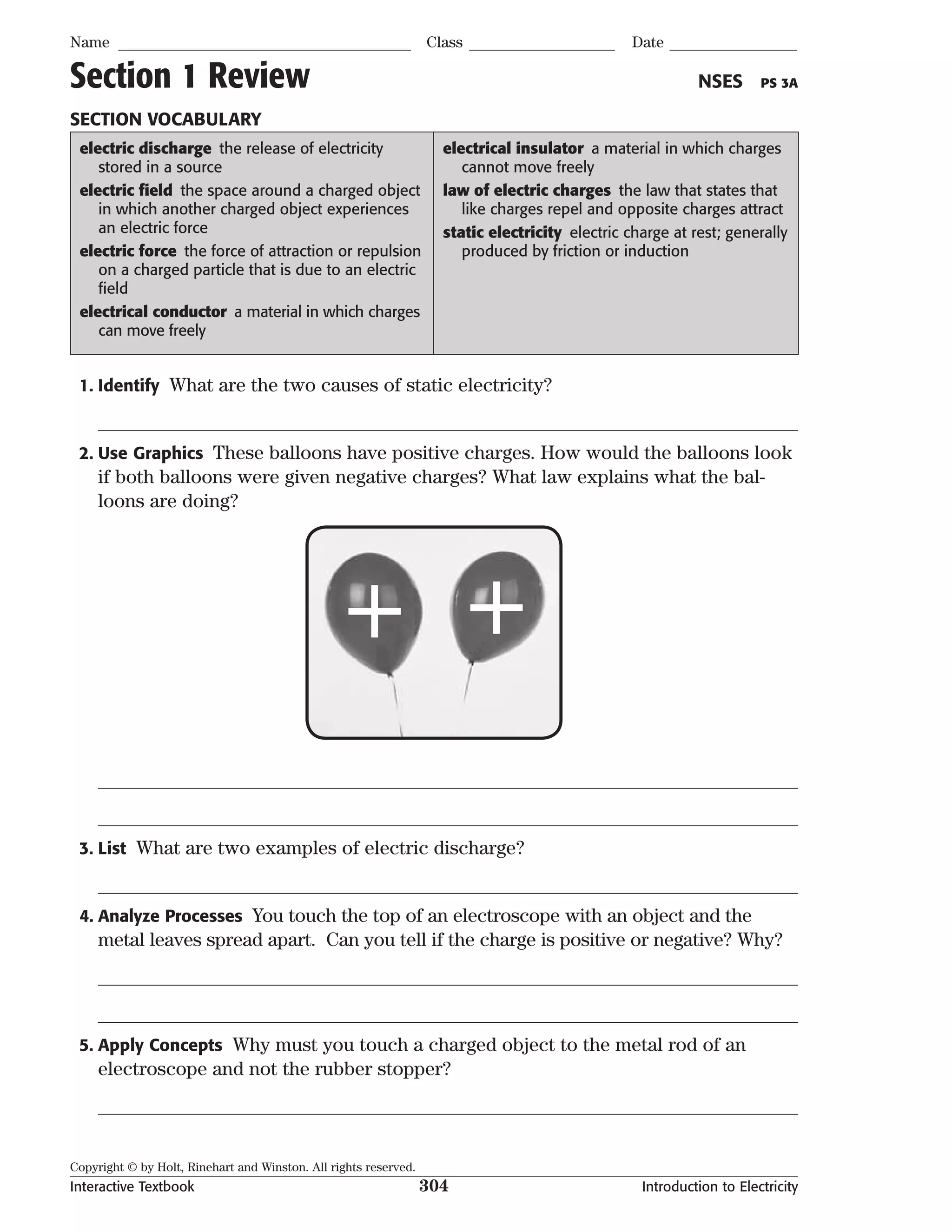 Interactive textbook ch. 17 introduction to electricity | PDF
