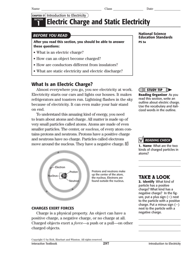 Interactive textbook ch. 17 introduction to electricity | PDF ...