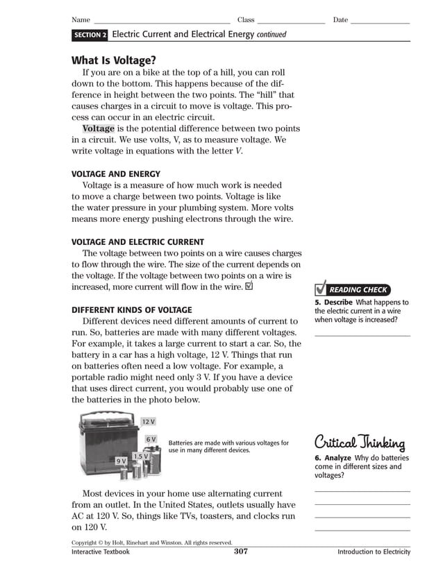Interactive textbook ch. 17 introduction to electricity | PDF ...