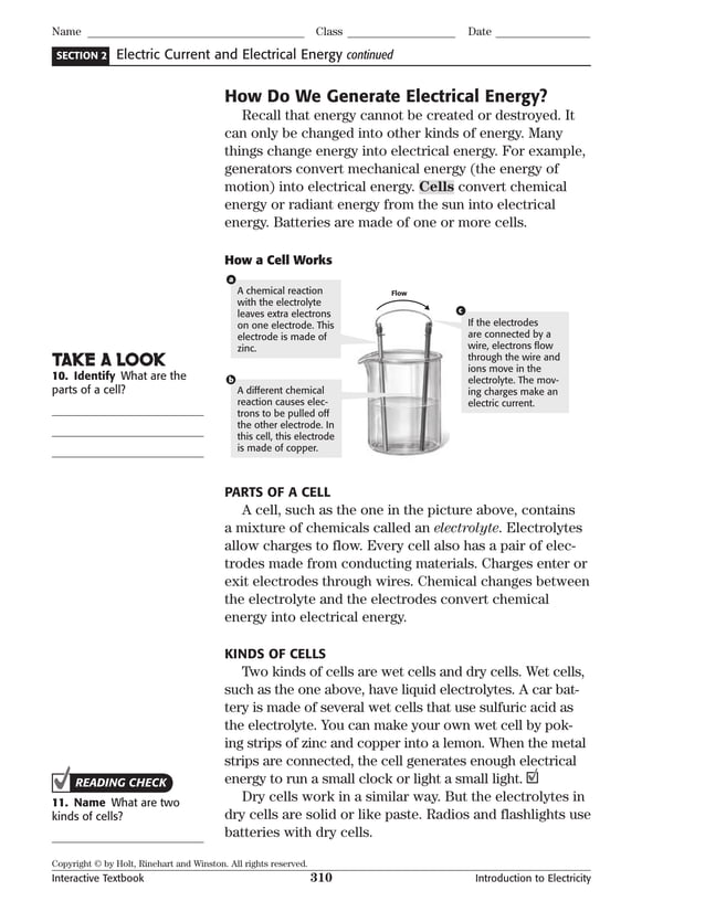 Interactive textbook ch. 17 introduction to electricity | PDF ...