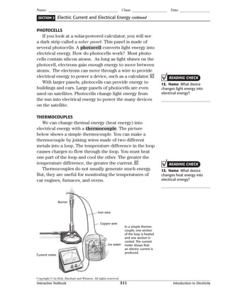 Interactive textbook ch. 17 introduction to electricity | PDF
