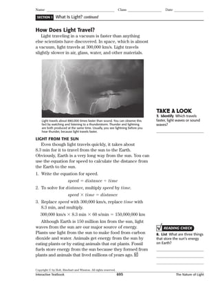 Interactive textbook ch. 22 the nature of light | PDF