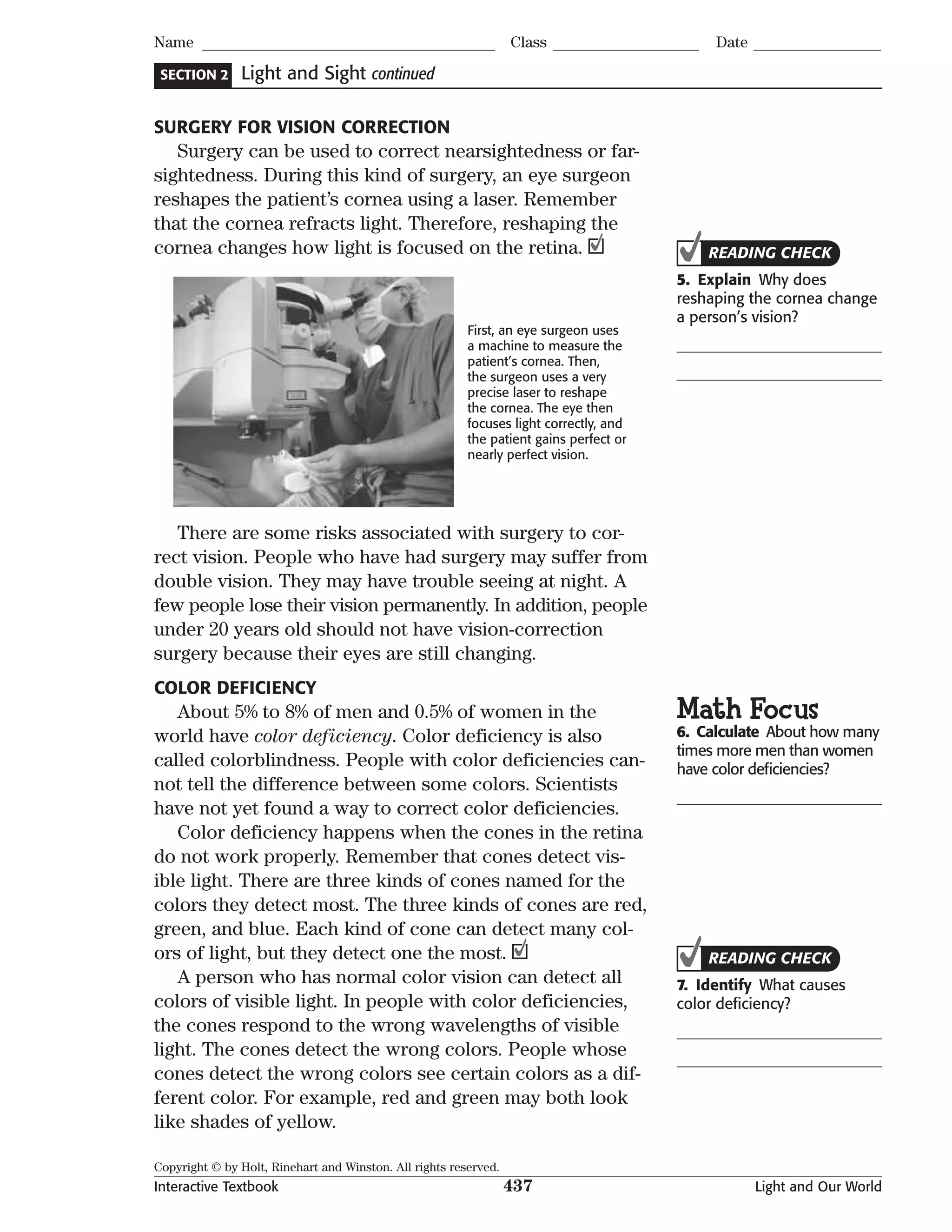 Interactive textbook ch 23 light and our world | PDF