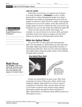 Interactive textbook ch 23 light and our world | PDF | Physics | Science