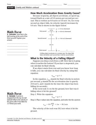 Interactive Textbook Ch. 6 Forces and Motion | PDF