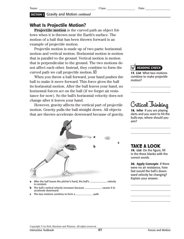 Interactive Textbook Ch. 6 Forces and Motion | PDF | Physics | Science
