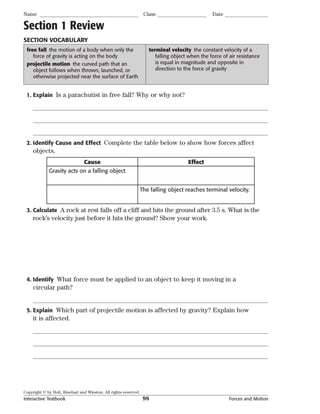Interactive Textbook Ch. 6 Forces and Motion | PDF | Physics | Science