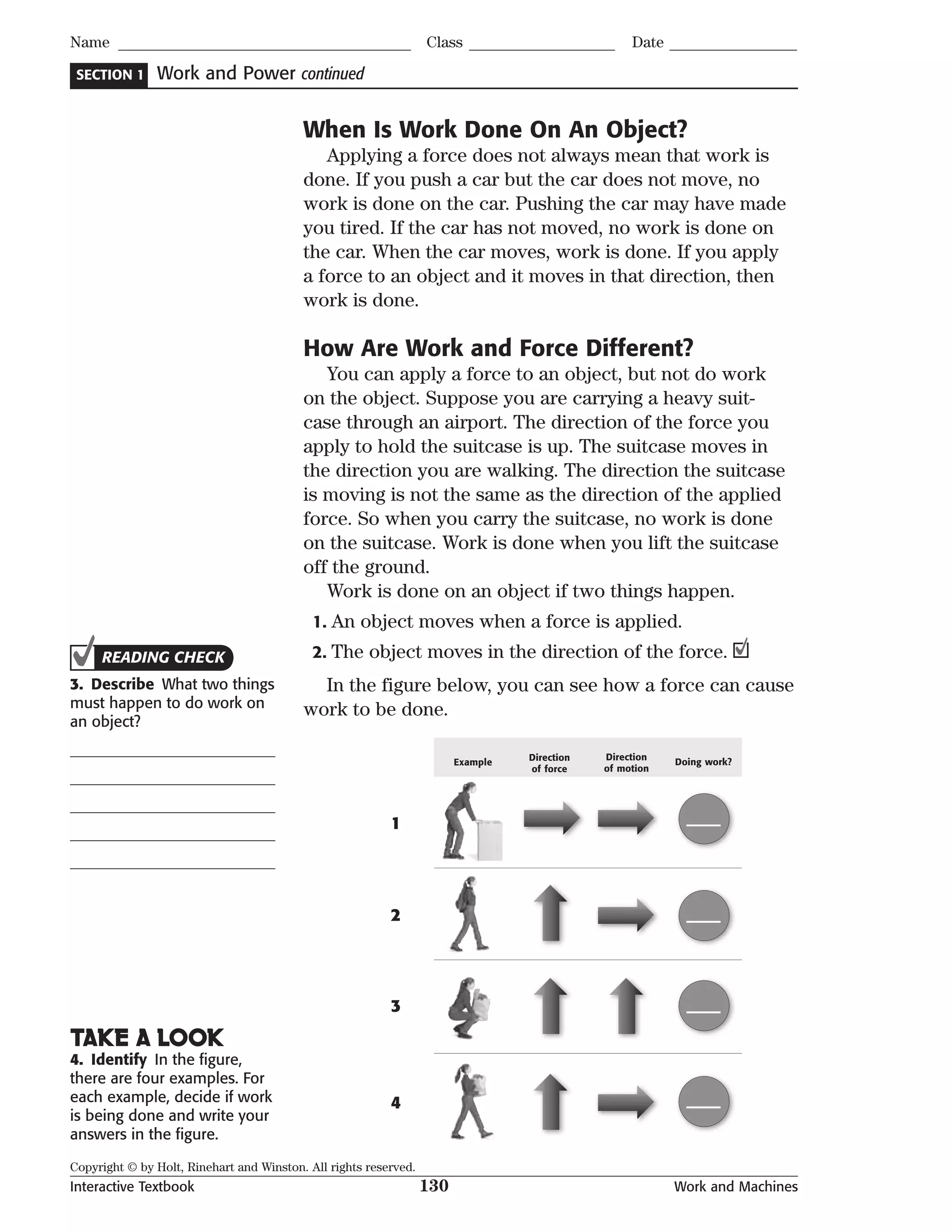 Interactive Textbook Ch. 8 Work and Machines | PDF