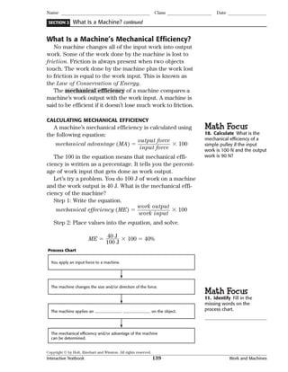 Interactive Textbook Ch. 8 Work and Machines | PDF