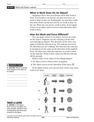 Interactive Textbook Ch. 8 Work and Machines | PDF