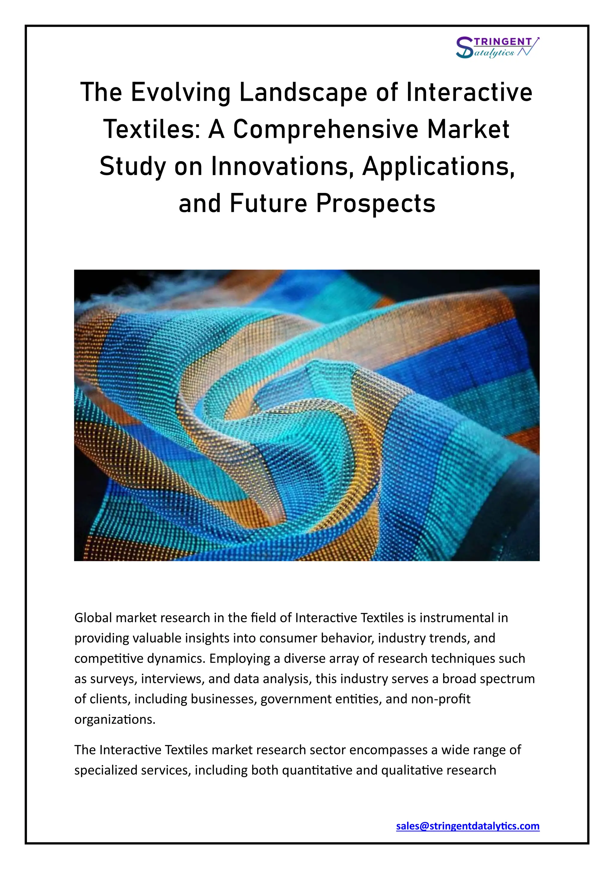 Interactive Textiles Market.pdf | Apparel Industry | Industries