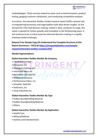 Interactive Textiles Market.pdf | Apparel Industry | Industries