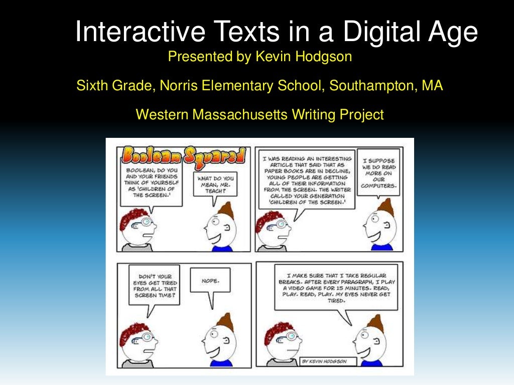 Interactive texts in a digital age
