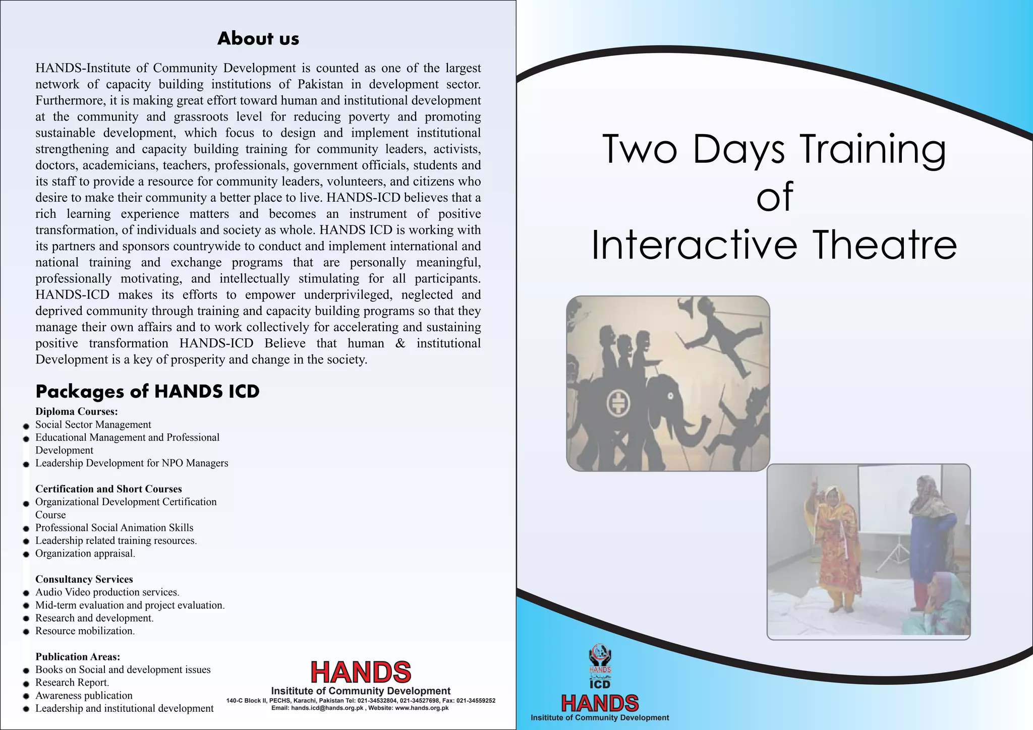 Interactive theatre training conducted by HANDS ICD | PDF