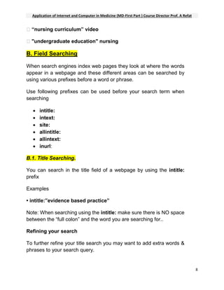 HOW TO FIND INFORMATION ON THE INTERNET | PDF