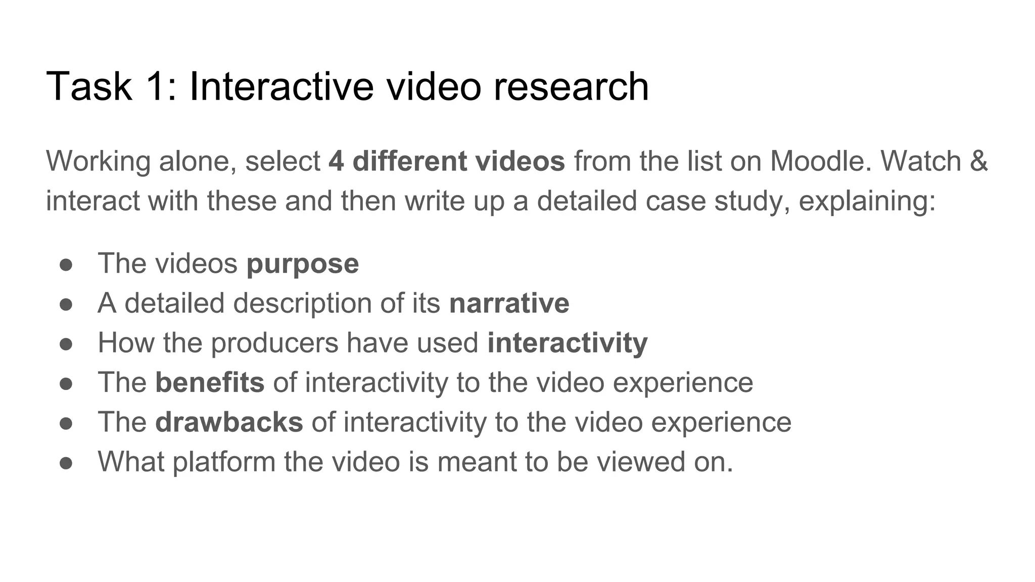 Interactive films: lesson 1 - an introduction | PPTX