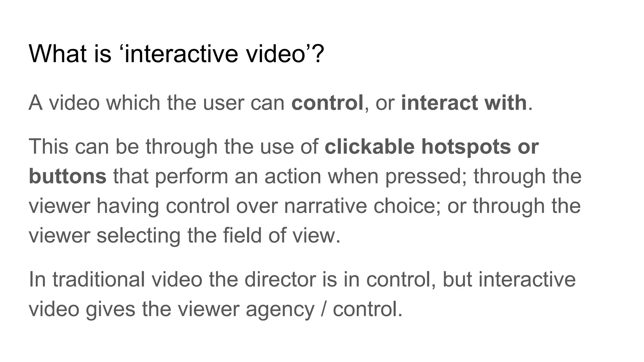 Interactive films: lesson 1 - an introduction | PPT | Free Download