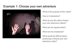 Interactive films: lesson 1 - an introduction | PPT | Free Download