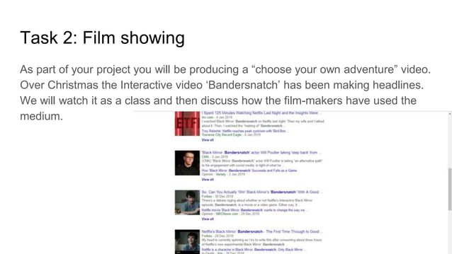 Interactive films: lesson 1 - an introduction | PPT