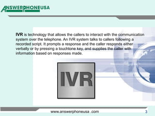 Interactive voice response | PPT