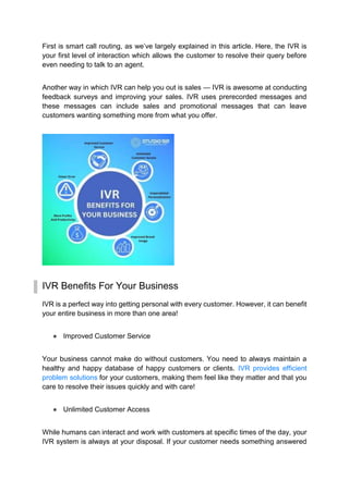 Interactive Voice Response (IVR) — What Is It And How It Benefits Your Business.docx