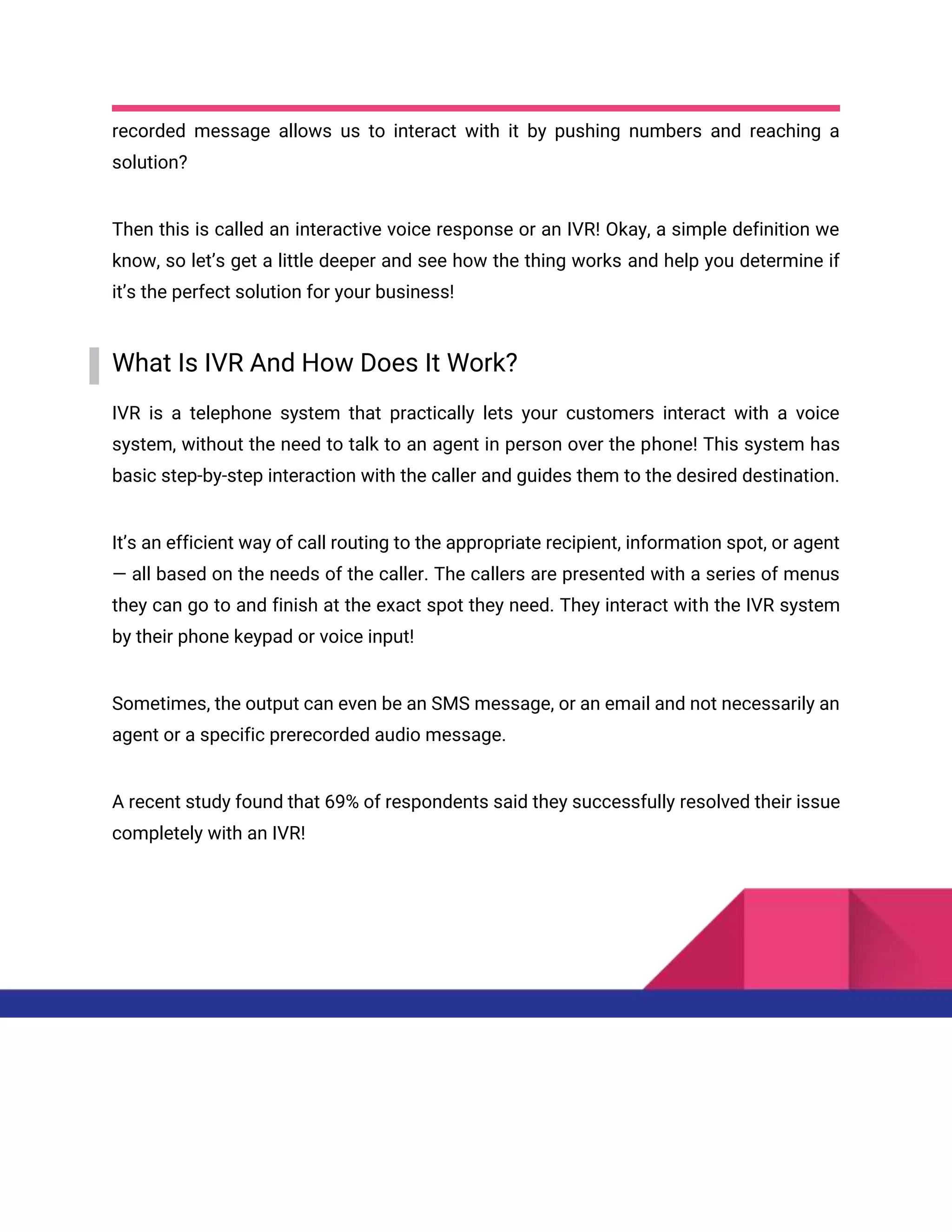 Interactive Voice Response (IVR) — What Is It And How It Benefits Your ...