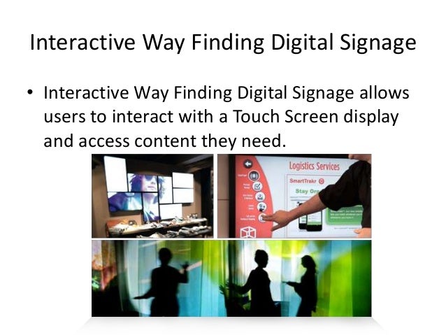 Interactive Way Finding Digital Signage