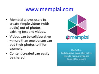 Interactive web tools | PPT