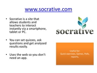 Interactive web tools | PPT