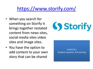 Interactive web tools | PPT