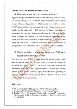 Interactive white board | PDF