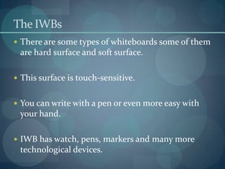 Interactive Whiteboards (Iwb) | PPTX