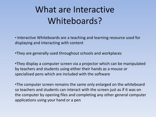 Types of interactive whiteboards store