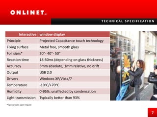 Interactive Window/Digital Signage | PPTX