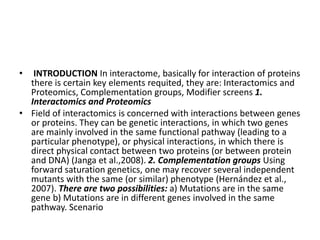 Interactomeee | PPTX | Biological Sciences | Science