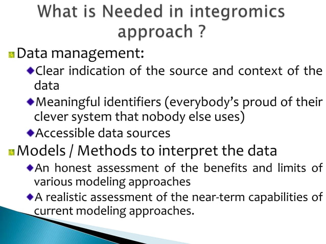 Interactomics, Integromics to Systems Biology: Next Animal ...