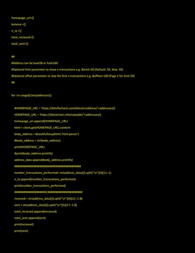 Interact with information on largest 100 btc accounts ( python skeleton ...