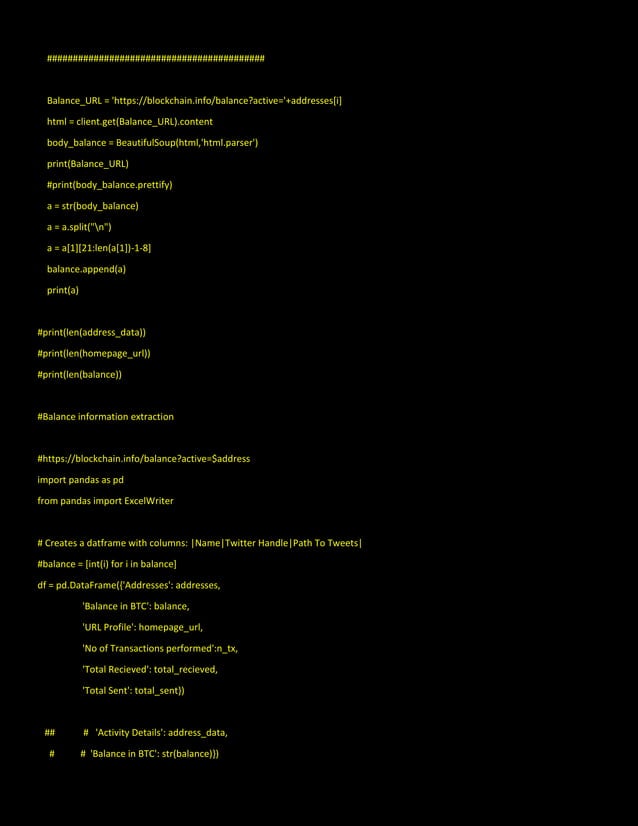Interact with information on largest 100 btc accounts ( python skeleton ...
