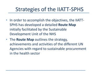 Interagency Approach to Sustainable Procurement in Health Sector | PPT