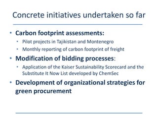Interagency Approach to Sustainable Procurement in Health Sector | PPT