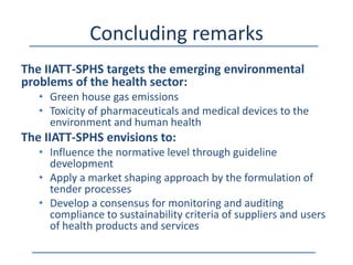 Interagency Approach to Sustainable Procurement in Health Sector | PPT
