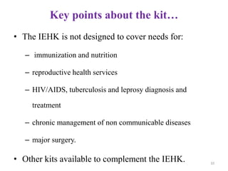 Interagency emergency health kit PPT | PPTX
